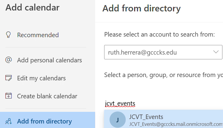 How do I add building events calendar for HVAC in Outlook web version ...